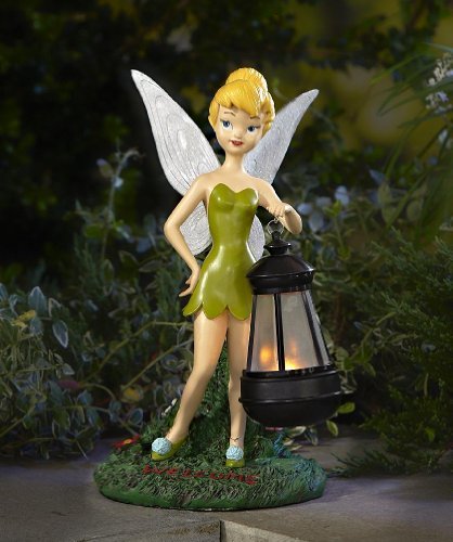 12" Tinkerbell Solar Lantern Garden Statue | Amazon price tracker ...