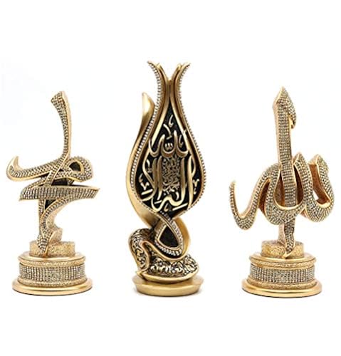 Modefa Turkish Islamic Home Table Decor 3 Piece Sculpture Gift Set ...