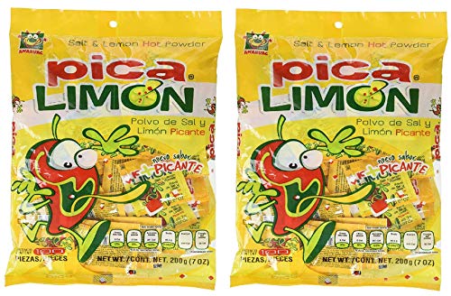 ANAHUAC Pica Limon Polvo de Sal y Limon Picante 2 PACK 100 Piezas 200 ...