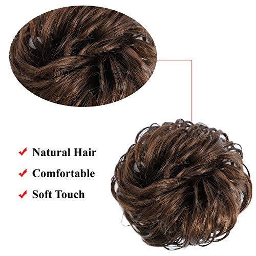 Alinyasha Messy Bun Hair Piece Messy Curly Hair Thick Updo Scrunchies ...