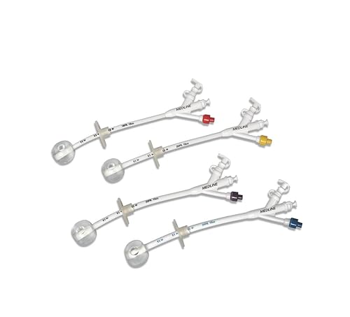 Medline Gastrostomy Tube, 3-Port Slip Luer Lock, 18 Fr, Rounded Tip ...