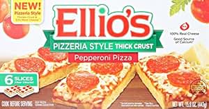 Ellios, Pepperoni Thick Crust Pizza, 15.6 oz (Frozen): Amazon.com ...