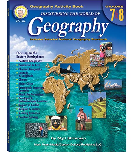 Amazon.com: Mark Twain Geography Workbook, Geography for Kids Grade 7-8 ...