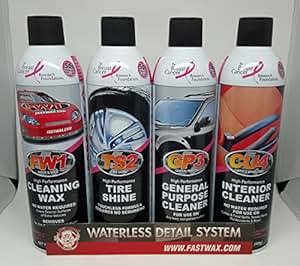 Fast Wax FW1 Detail Kit 4 Pack Waterless Car Wash and Wax, Waxes ...