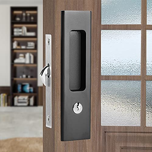 SHELLA Sliding Door Lock Invisible Recessed Handle Latch Pocket Sliding ...