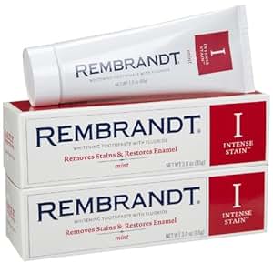 Amazon.com: Rembrandt Intense Stain Toothpaste, Mint, 3 Ounce, 2-pack ...