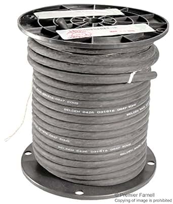 Multiconductor Shielded Cable, Microphone, Black, 6 Conductor, 20 AWG ...