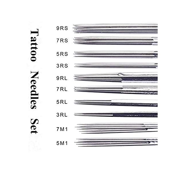 Tattoo Needles Set - Autdor 50PCS Mixed Tattoo Needles 3RL,5RL,7RL,9RL,3RS,5RS,7RS,9RS,5M1,7M1 ...