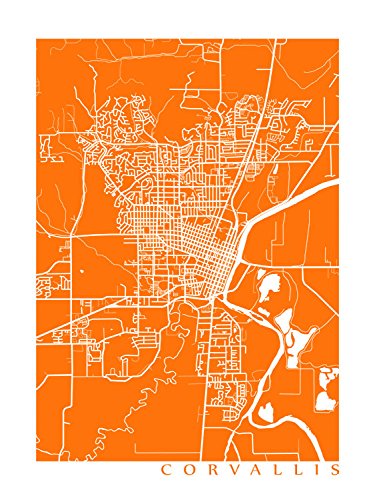 Amazon.com: Corvallis Map Print: Handmade