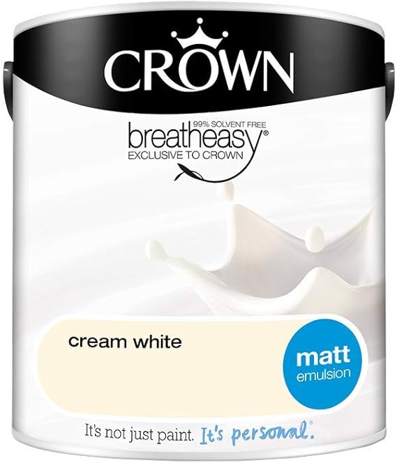 Crown Retail Core Emulsion Matt Cream White 2.5 L: Amazon.co.uk: DIY ...