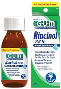 Amazon.com: GUM Rincinol P.R.N. Mouth Sore Rinse - 4 fl oz, Pack of 3 ...
