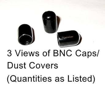 Amazon.com: 100 Pack - BNC/Coax Black Rubber Dust Covers/Caps. (.5 ...