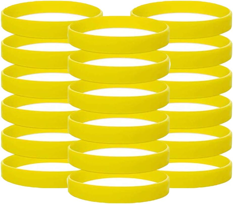 Vitalite 100pcs/set Plain Silicone Wristbands Blank Rubber Bracelets ...