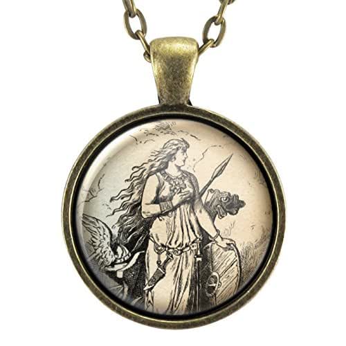 Amazon.com: Freyja Pendant Necklace, Viking Freya Jewelry, Norse ...