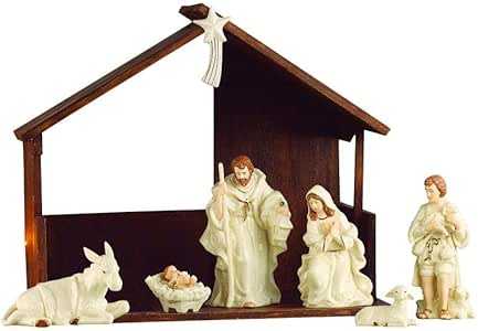 Amazon.com: Belleek Christmas Nativity Scene Porcelain Irish Figurine ...