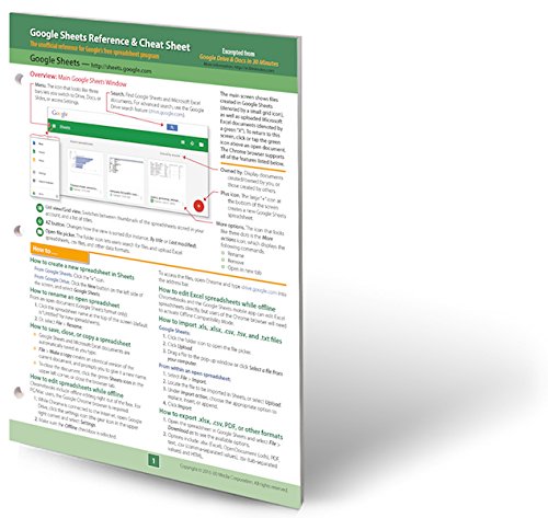 Google Sheets Reference and Cheat Sheet: The unofficial cheat - BookMall