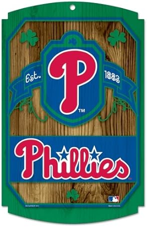 Amazon.com : MLB Philadelphia Phillies 11-by-17 Wood Sign Traditional ...