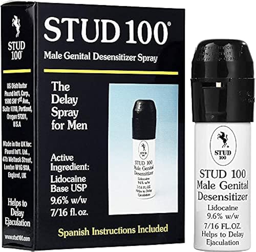 (Pack of 6) Stud 100 Male Genital Desensitizer Spray, 7/16- Fl. Ounce ...