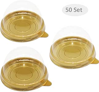 Amazon.com: 50 Set Clear Plastic Mini Cupcake Boxes Muffin Pod Dome ...