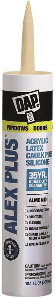 Dap 18130 11 Oz Almond Alex Plus Acrylic Latex Caulk With Silicone ...