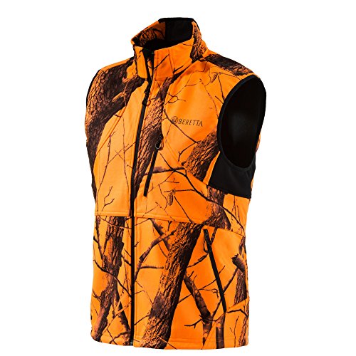 Beretta Soft Shell Fleece Vest, Blaze Orange Camo, X-Large Sporting ...
