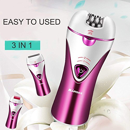 Epilator, Cordless Electric Hair Removal Epilator 3 in 1 Rechargeable ...