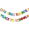 Amazon.com: Back To School Decorations Banner, So Long Summer Back To ...