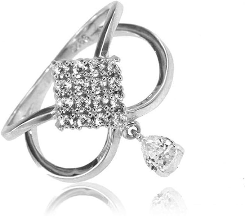 MJ Sterling Silver 925/1000 Diamond MJ Ring| Jewels Woman - Quality and ...