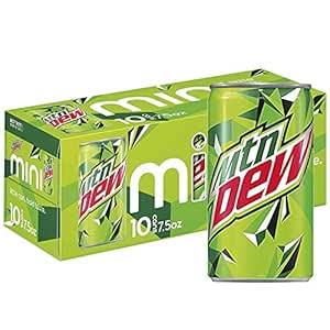 Amazon.com : Mountain Dew Mini Cans, 7.5 Ounce, 10 Count : Grocery ...
