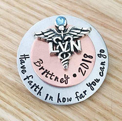 Amazon.com: LVN Registered Nurse Pin, Pinning Ceremony, Custom Stacked ...