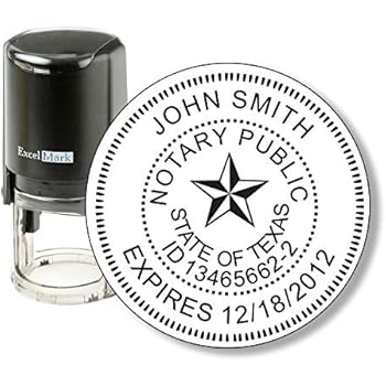 Amazon.com : Shiny Blue Notary Stamp | Self Inking, Printer S-844, 2 ...