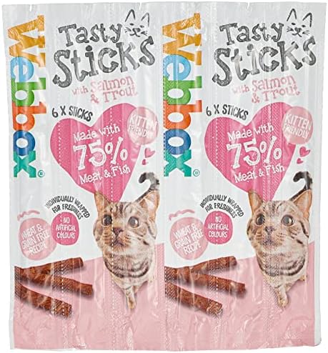 Webbox Tasty Sticks with Salmon and Trout for Cat ,6 X Sticks standard ...