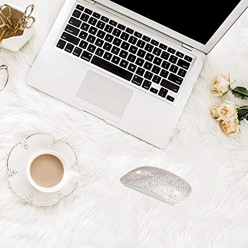 SA@ Bling Wireless Mouse Sparkly , Silver Rhinestone Glitter Computer ...