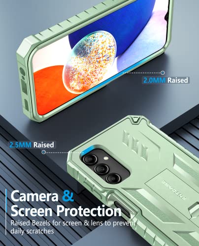 FNTCASE for Samsung Galaxy A14-5G Case: Dual-Layer Protective Textured Shockproof Rugged TPU ...