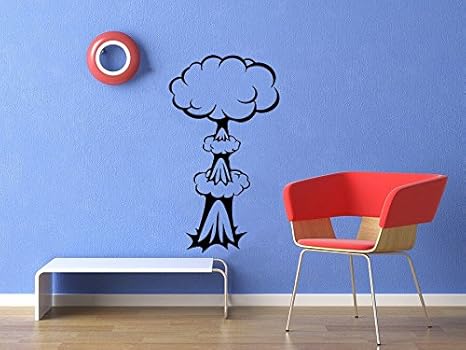 Amazon.com: Wall Vinyl Sticker Decal Nuclear Explosion Art Design ...