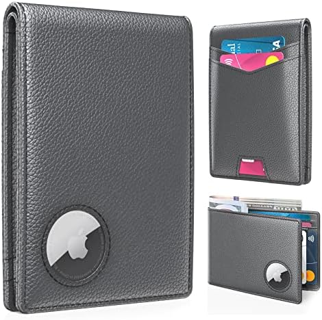 typecase Men's Slim Leather AirTag Wallet - RFID Blocking, 11 Card ...