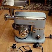 SWAN SP21010BLN Vintage Stand Mixer, 1000 W, Blue: Amazon.co.uk ...