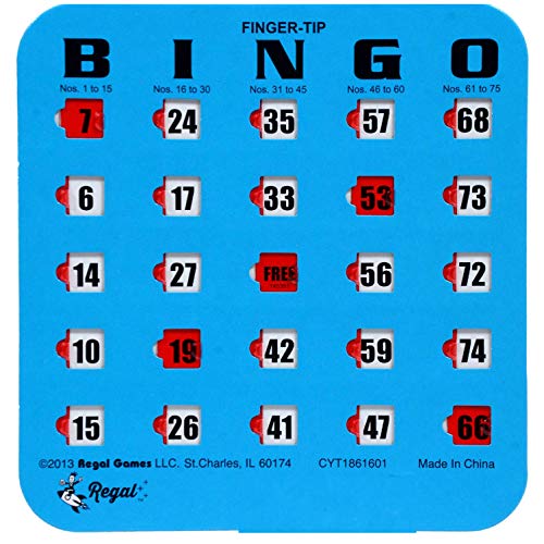 Regal Bingo Bulk Bingo Cards with Sliding Windows - Reusable Large ...