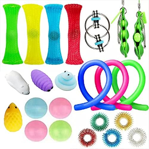 Pop it fidget toy-Push Pop Bubble Sensory Fidget Toys Set,Fidget Toys for Kids and Adults,Autism ...