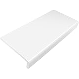 150mm x 2.5m White UPVC Plastic External Window Sill with 2 End Caps ...