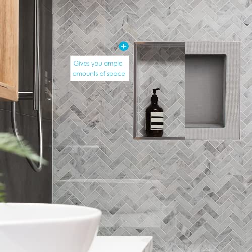 Houseables Shower Niche, Insert Storage Shelf, 12x12 Inch, Installation ...