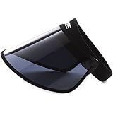 SOVIS Black Full Size 5.5" UV Facial Protection Solar Visor Hat ...