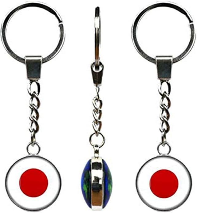 GYKMDF Flag of Japan Keychain,Flag Key Ring,Japanese Flag Key Chain ...