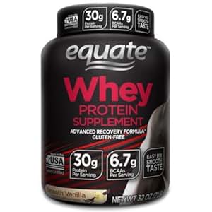 Amazon.com: Equate Smooth Vanilla Whey Protein 2lbs: Health & Personal Care