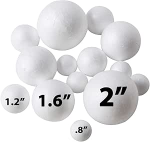 Amazon.com: 240 Pack Styrofoam Balls -Craft Foam Balls -Foam Craft ...