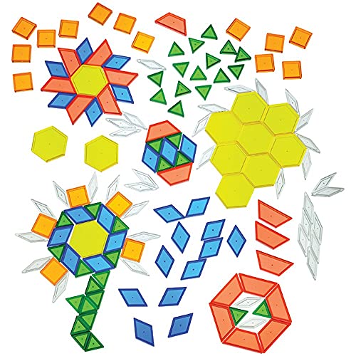 Constructive Playthings - EDX-147 Toys Translucent Pattern Blocks, Set ...