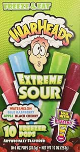 Amazon.com: Warheads Extreme Sour Freezer Pops Freeze and Eat 10 Pops ...