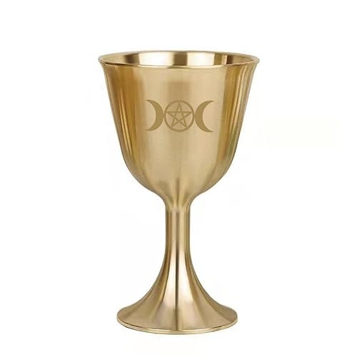 Altar Chalice, Vintage Pentagram and Triple Moon Goddess Altar Goblet ...
