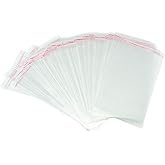 Amazon.com: Borningfire 400 Pcs 4x6 Inches Clear Resealable Cellophane Bags Self Adhesive ...