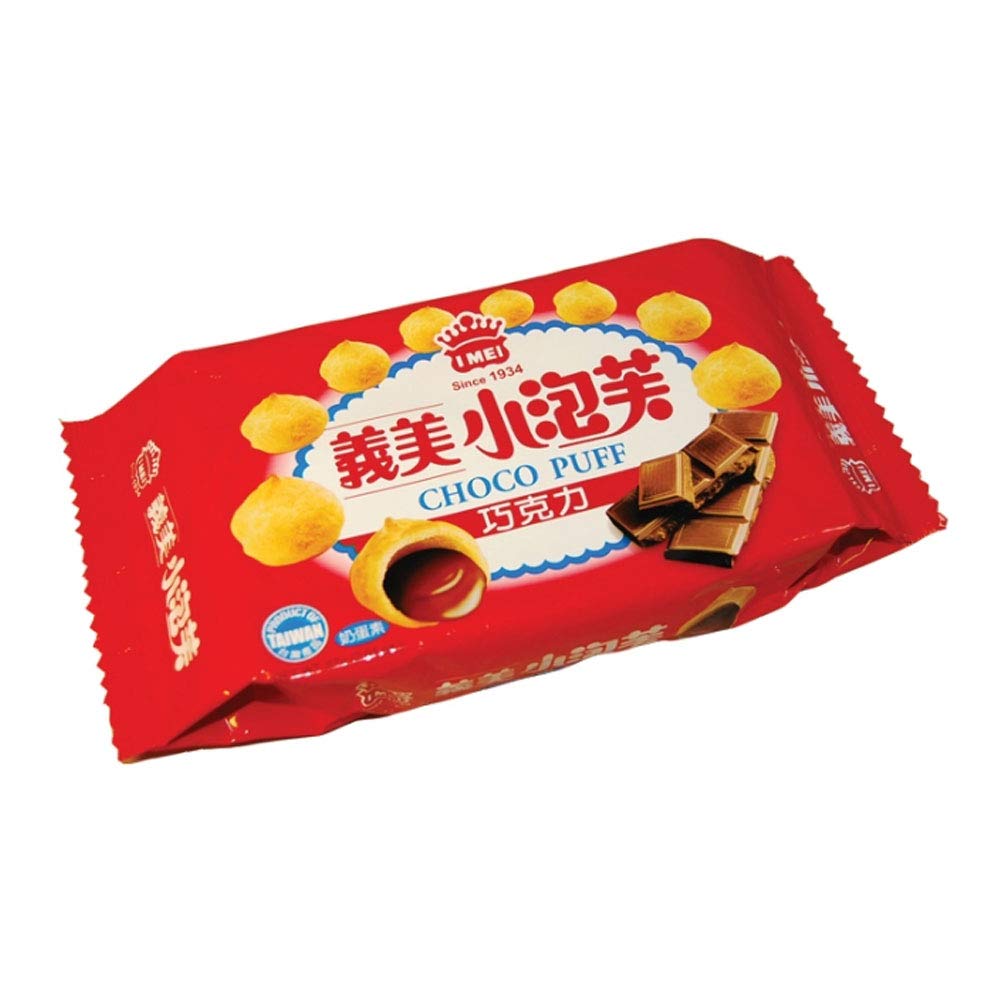 Amazon.com: I-MEI PUFF flavor Taiwan Snack 義美小泡芙 (57g) (Choco)